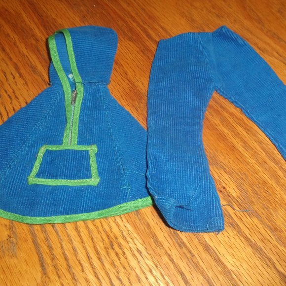 Barbie | Toys | Barbie Ken Doll Clothes Blue Corduroy Pants Cape Hooded ...